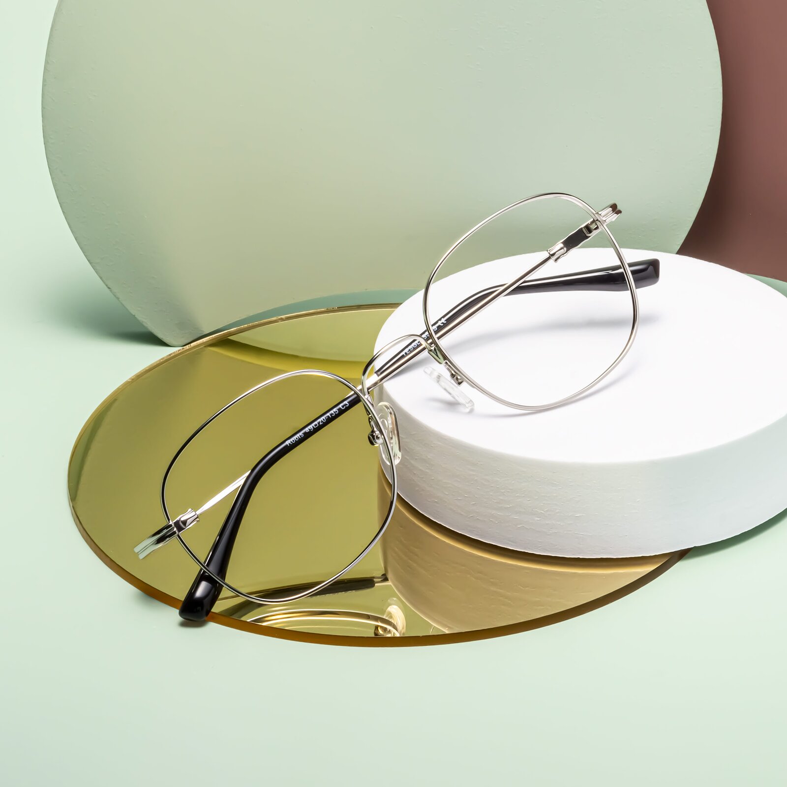 Silver Classic Flexible Metal Eyeglasses - Roots