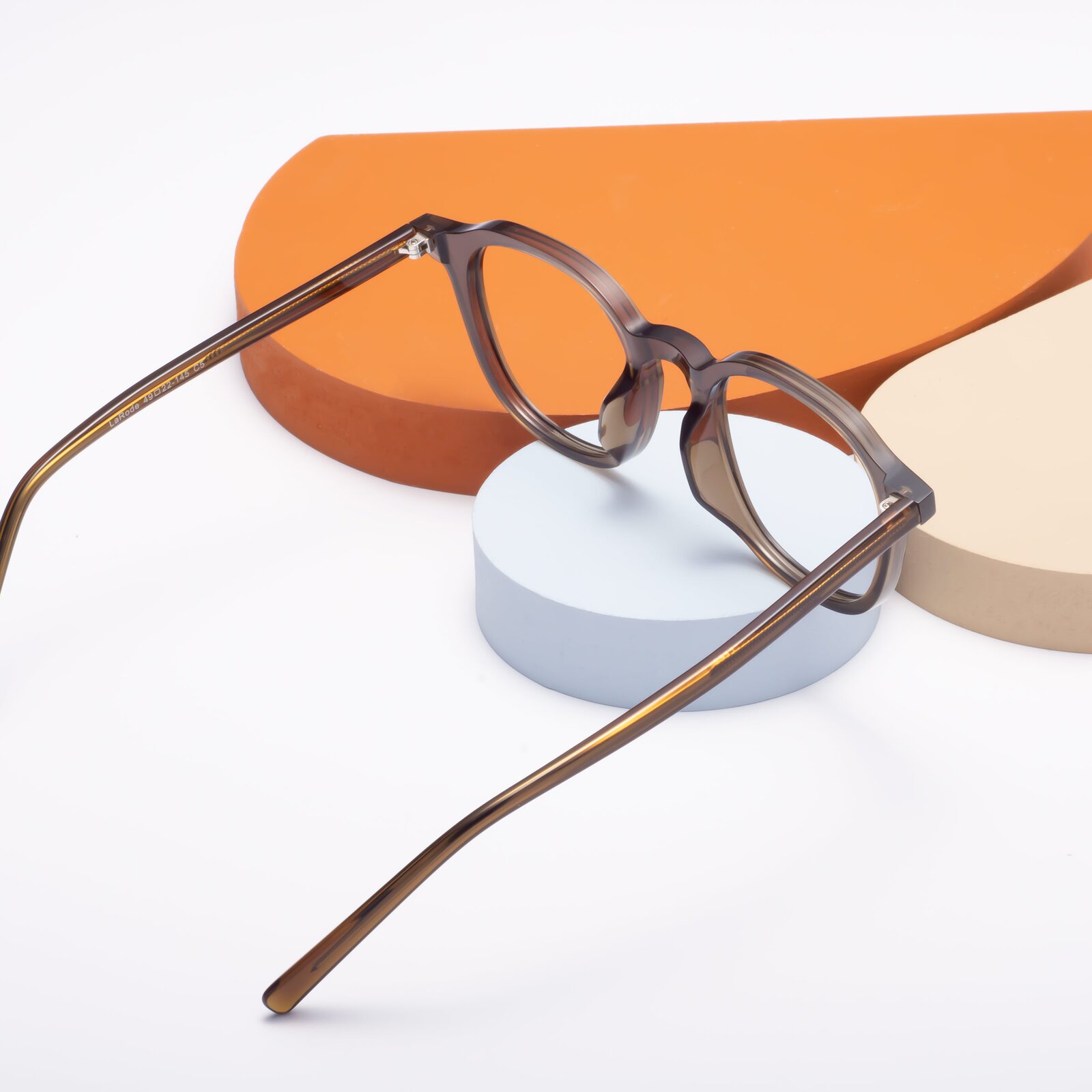 Coffee Keyhole Bridge Hipster Plastic Eyeglasses - LaRode