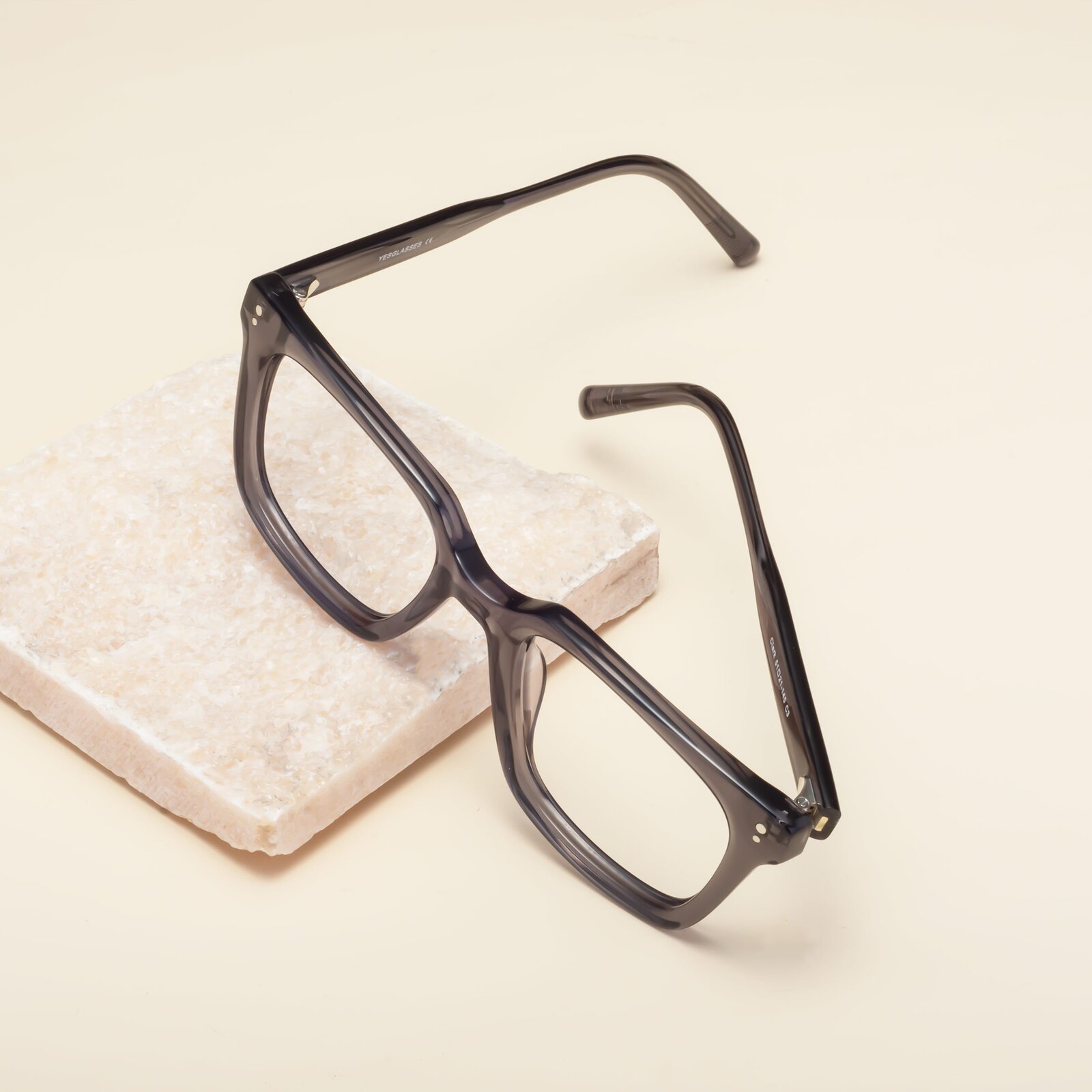 Gray Medium Acetate Square Eyeglasses - Clark