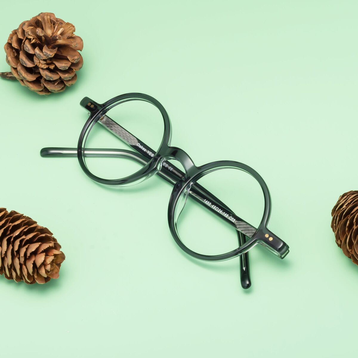 Iron Gray Medium Retro-Vintage Round Eyeglasses - Oakes