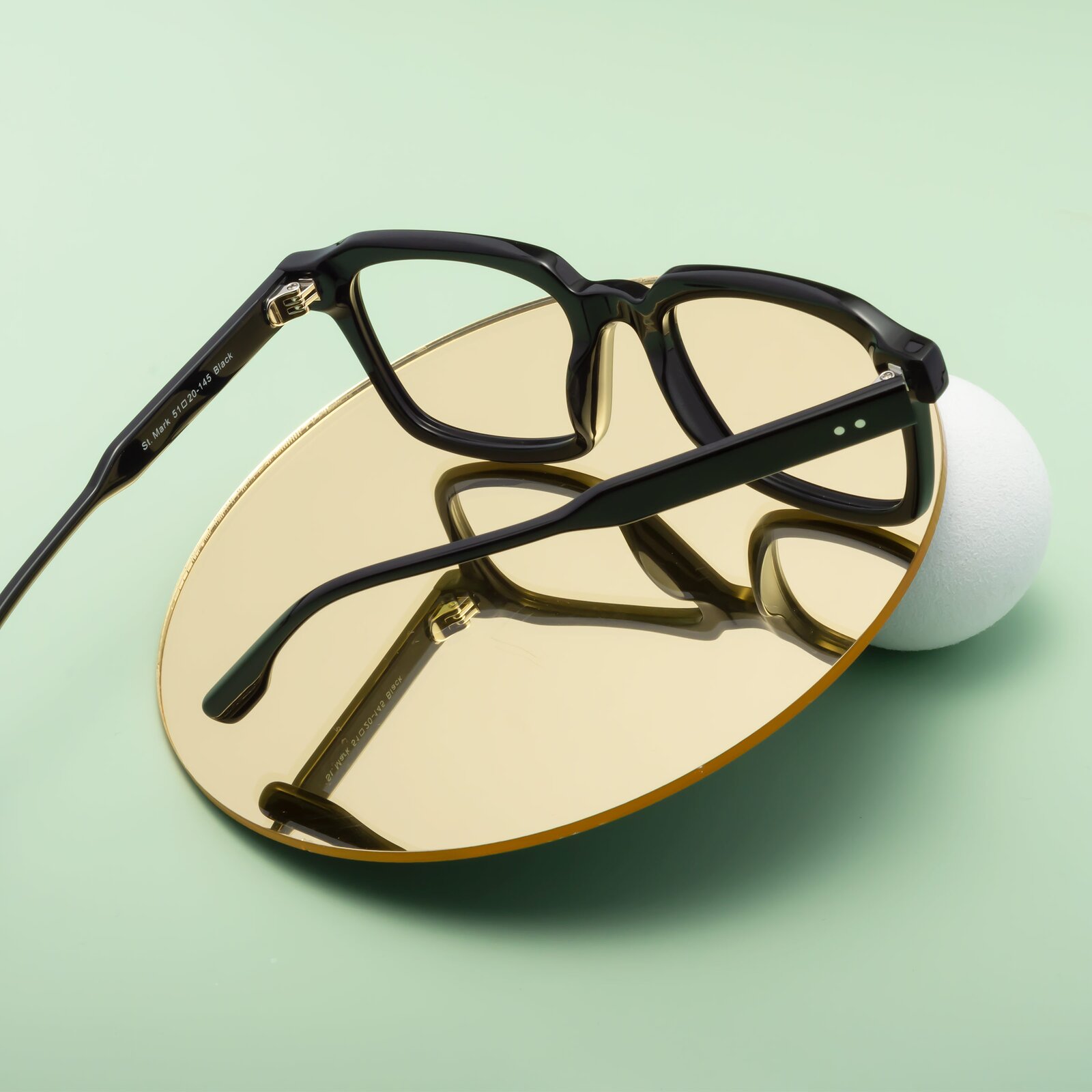 Black Bifocal & Progressive Acetate Square Eyeglasses - St. Mark