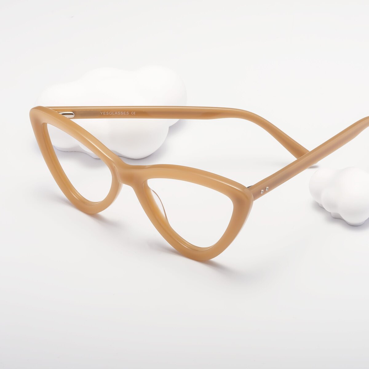 Brown Hipster Acetate Butterfly Eyeglasses - Candy