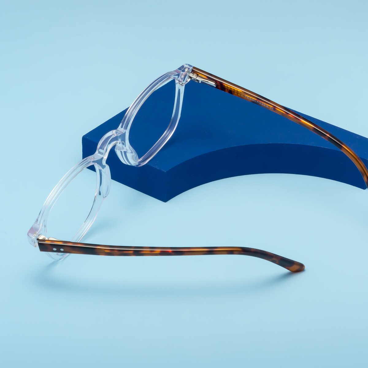 Clear Keyhole Bridge Retro-Vintage Acetate Eyeglasses - Generous