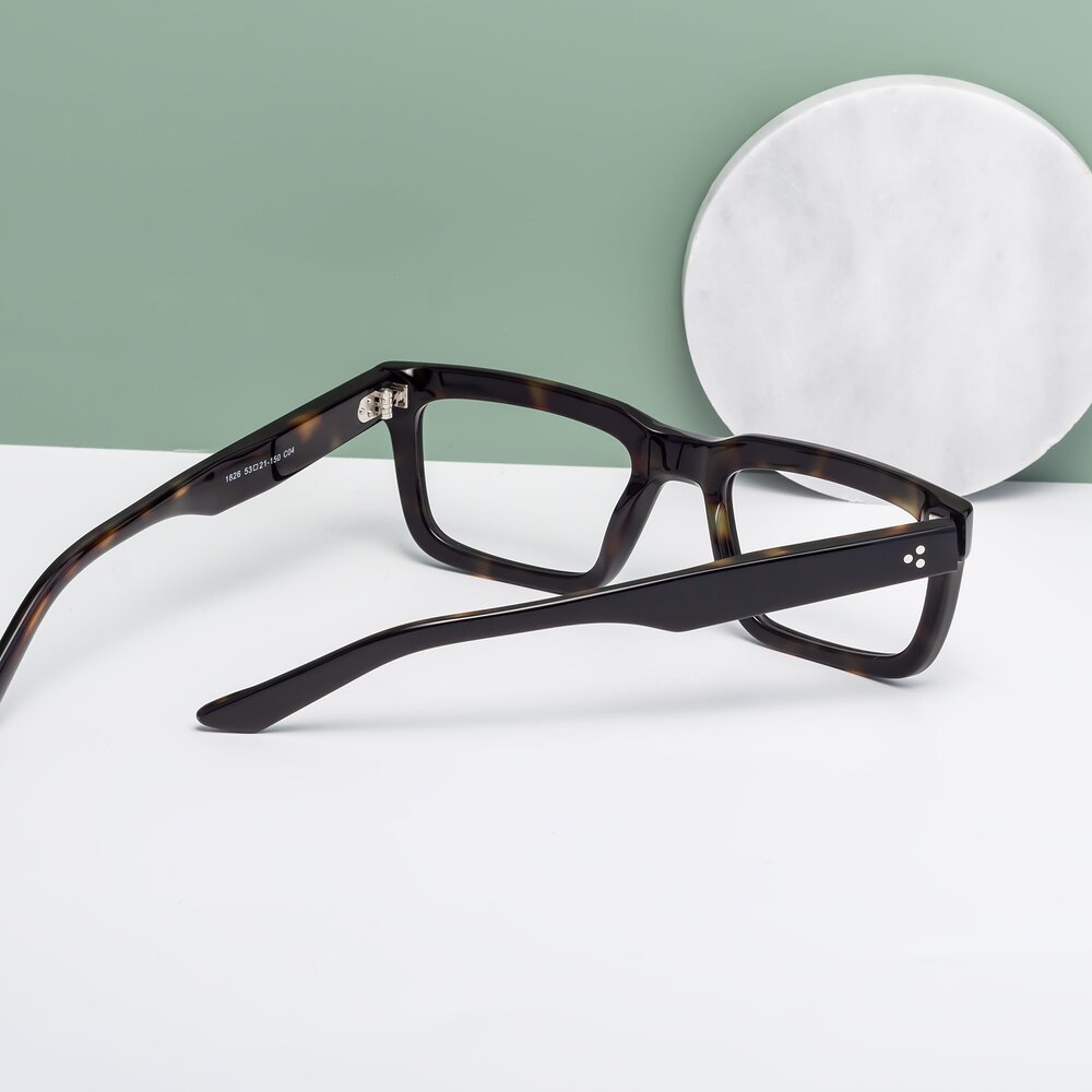 Black / Tortoise Acetate Rectangle Full-Rim Eyeglasses - Roth