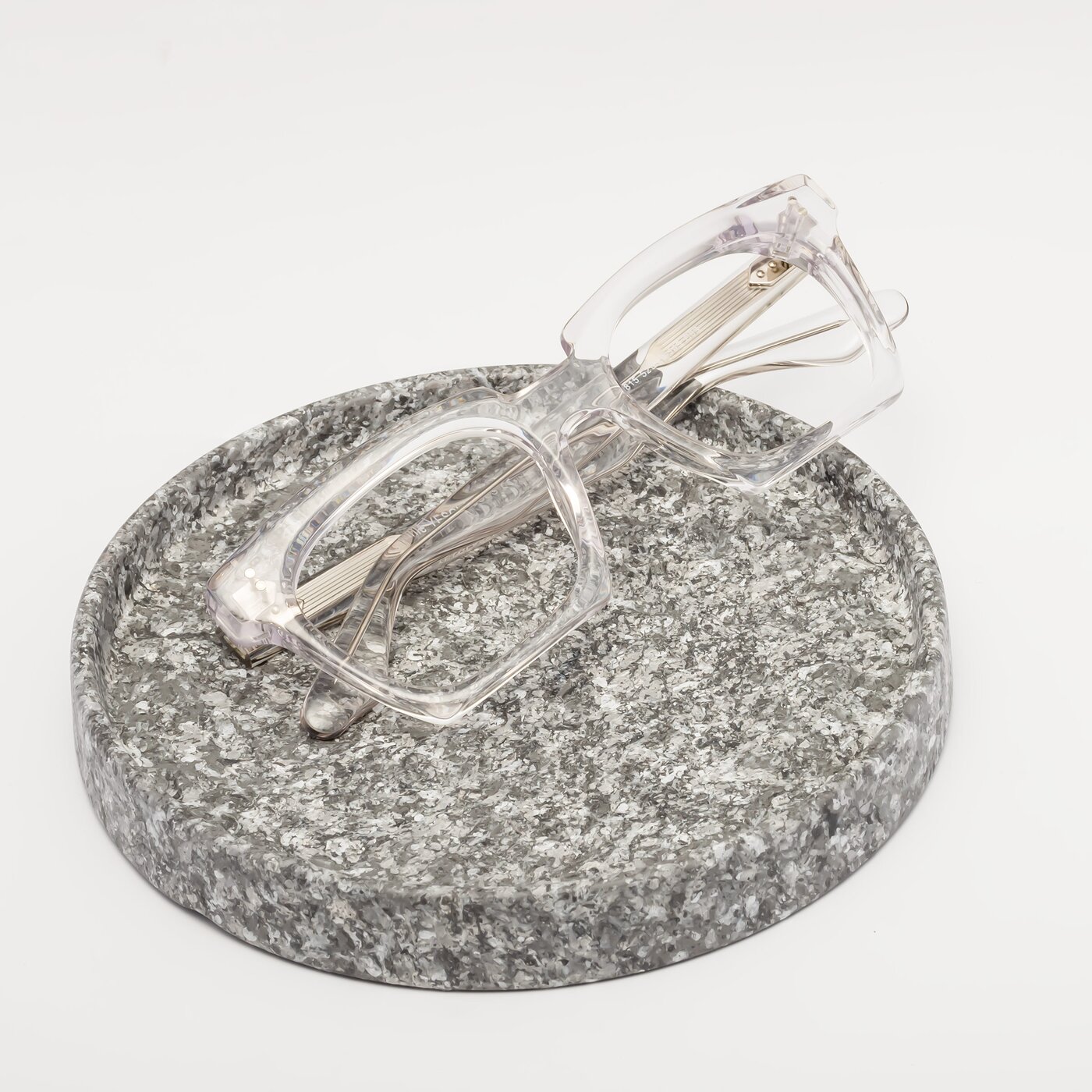 Clear Thick Geek-Chic Trapezoid Eyeglasses - Donnie