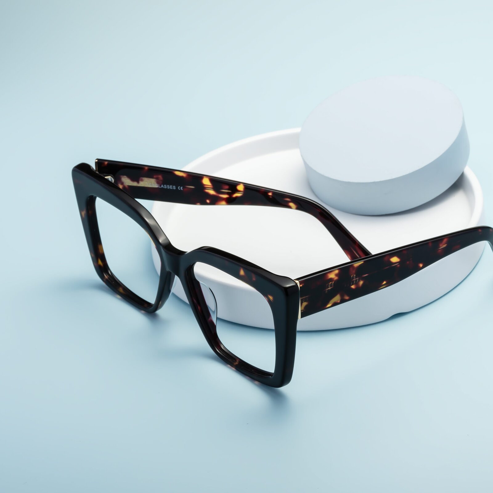 Tortoise Oversized Acetate Butterfly Eyeglasses - Hagen