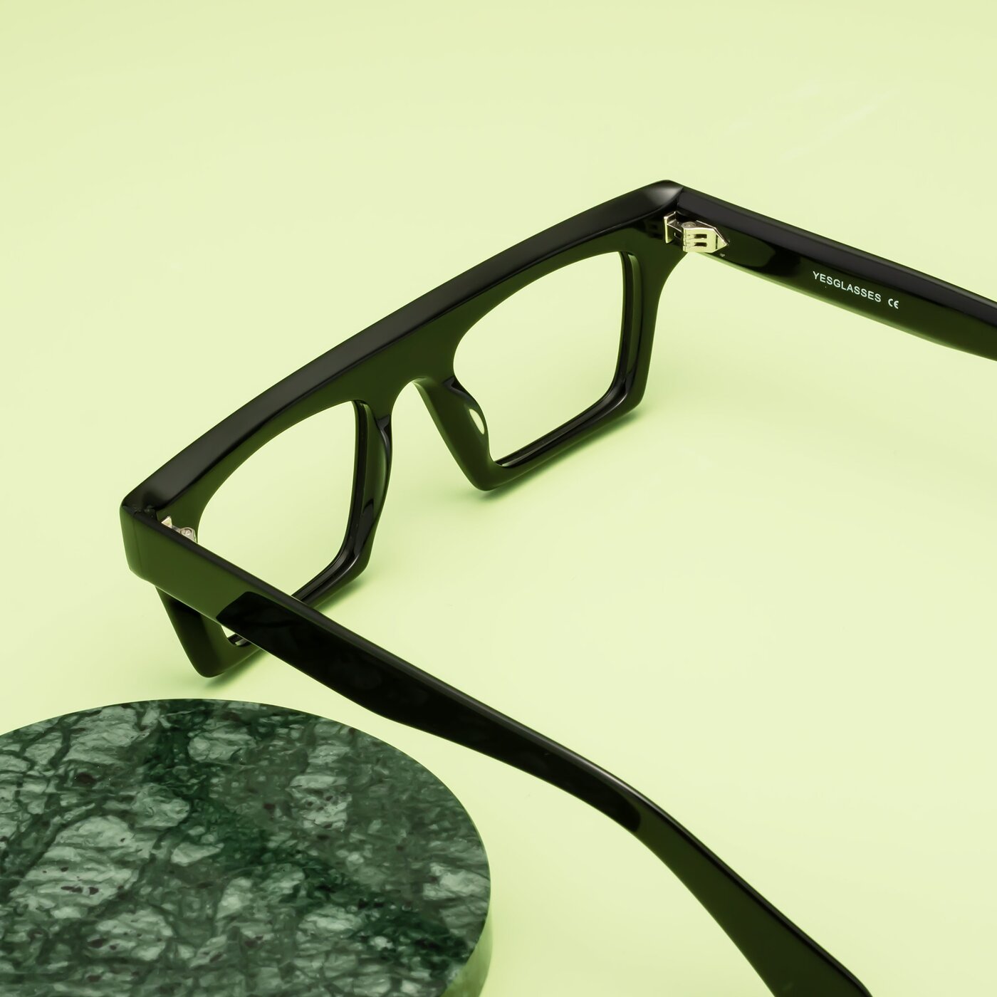 Black Thick Hipster Rectangle Eyeglasses - Senda