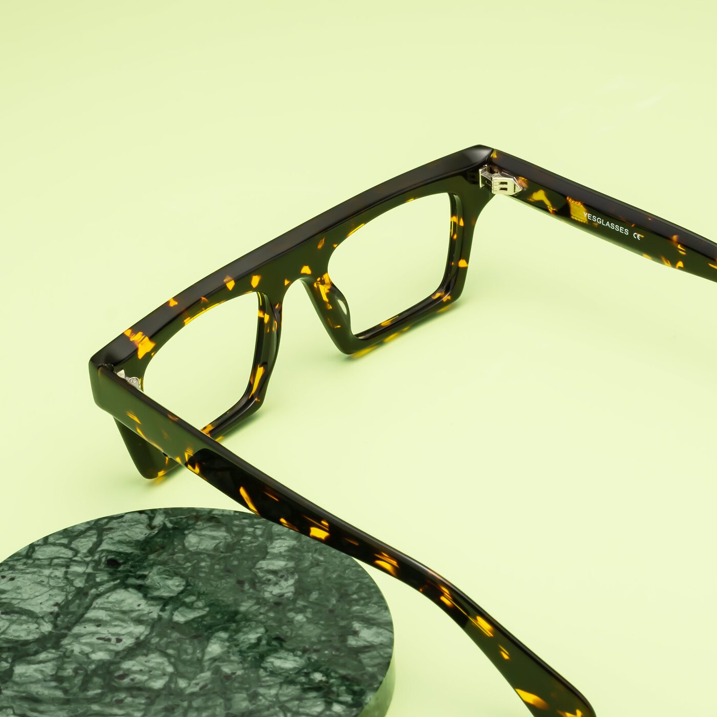 Tortoise Thick Hipster Rectangle Eyeglasses - Senda
