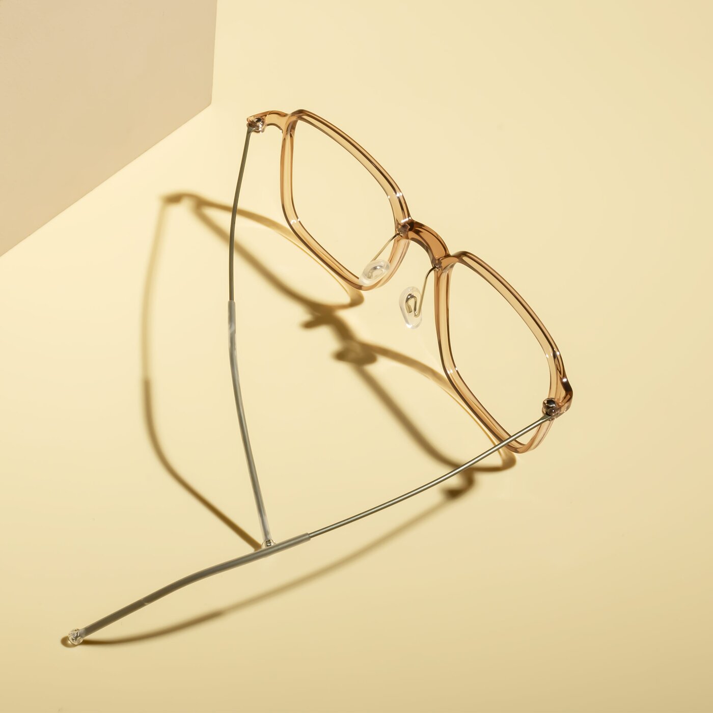 Faded Rose Low Bridge Fit TR90 Square Eyeglasses - Pompey