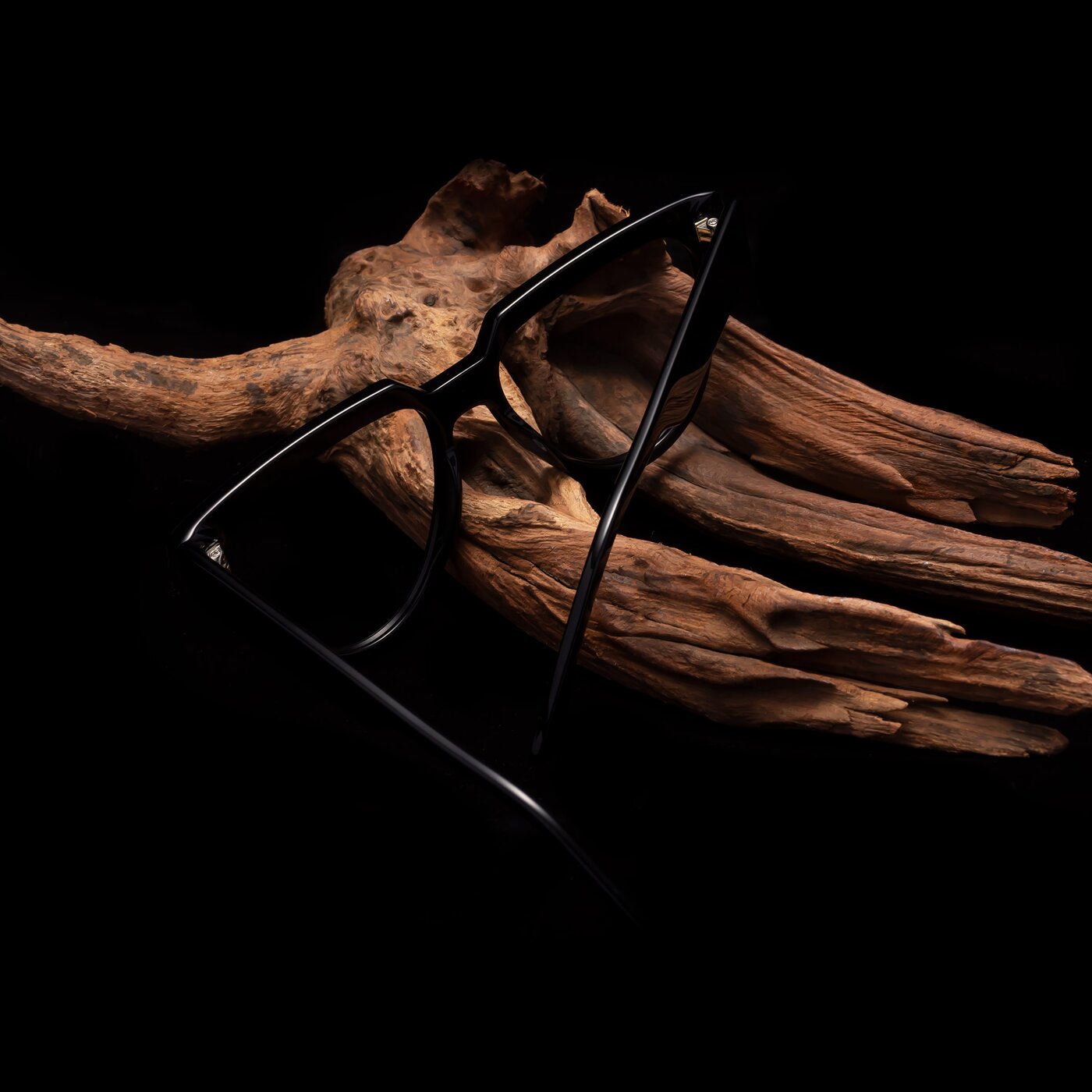 Black Geek-Chic Sports Geometric Eyeglasses - Yorke