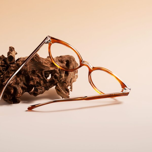 Amber Hipster Acetate Cat-Eye Eyeglasses - Forest