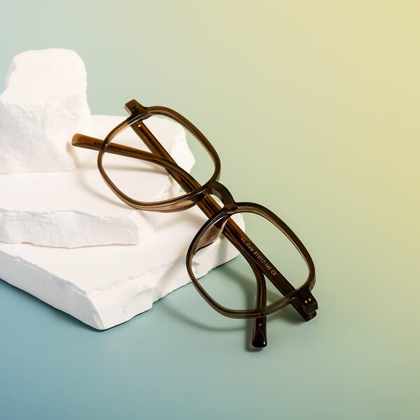 Coffee Low Bridge Fit Lightweight TR90 Eyeglasses - Cute