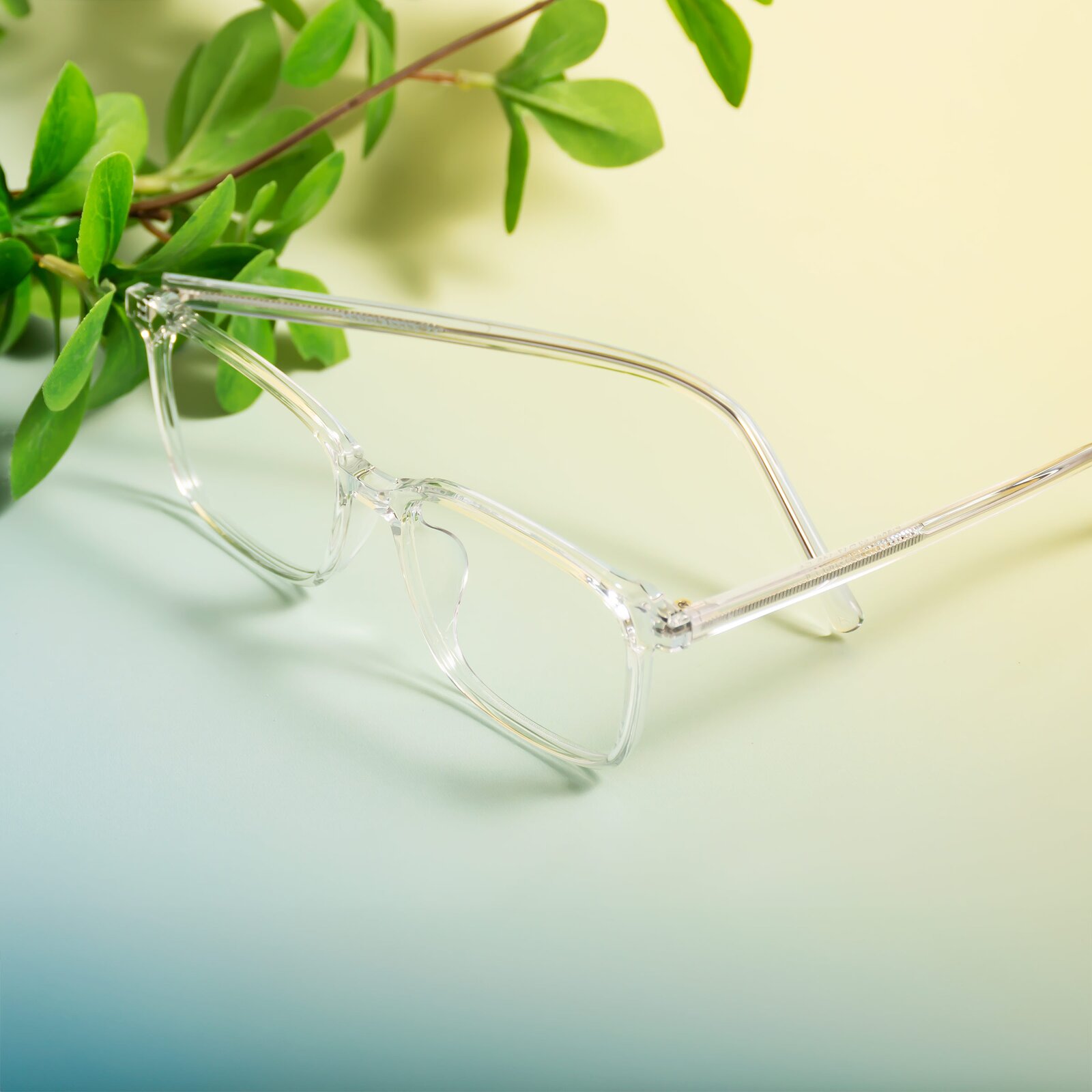 Clear Classic TR90 Rectangle Eyeglasses - Planet