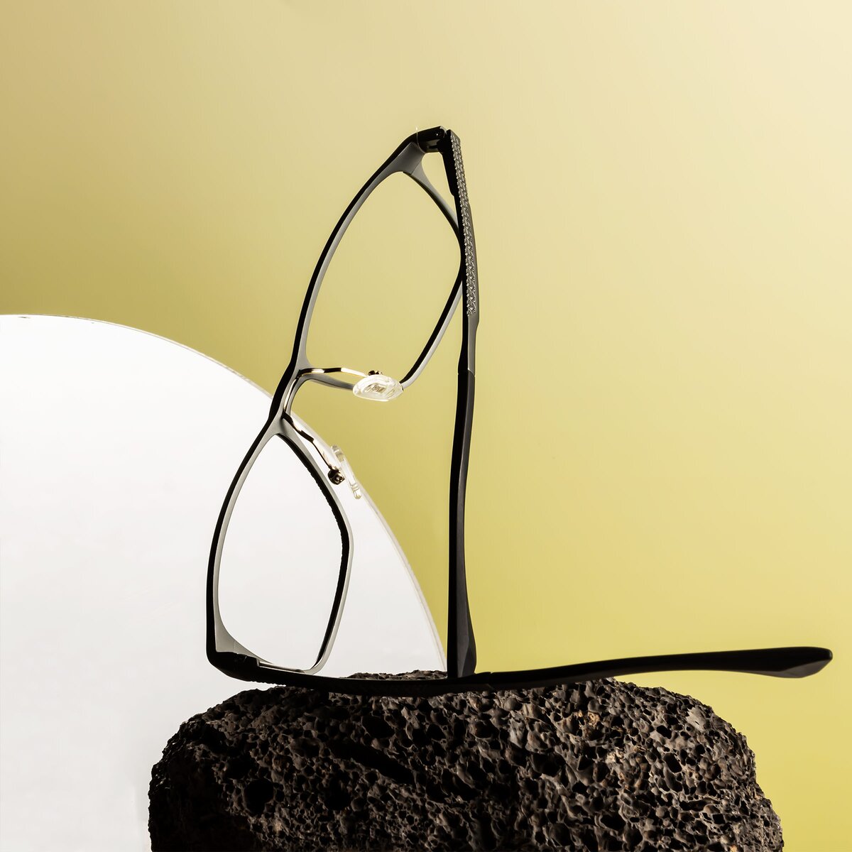 Gunmetal Classic Magnesium Alloy Trapezoid Reading Glasses - XL9035