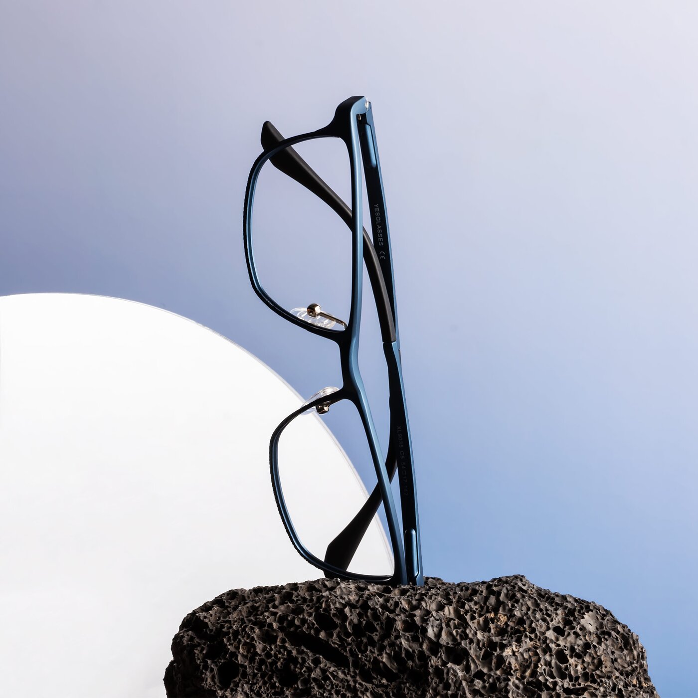 Blue Classic Magnesium Alloy Trapezoid Blue Light Glasses - XL9035