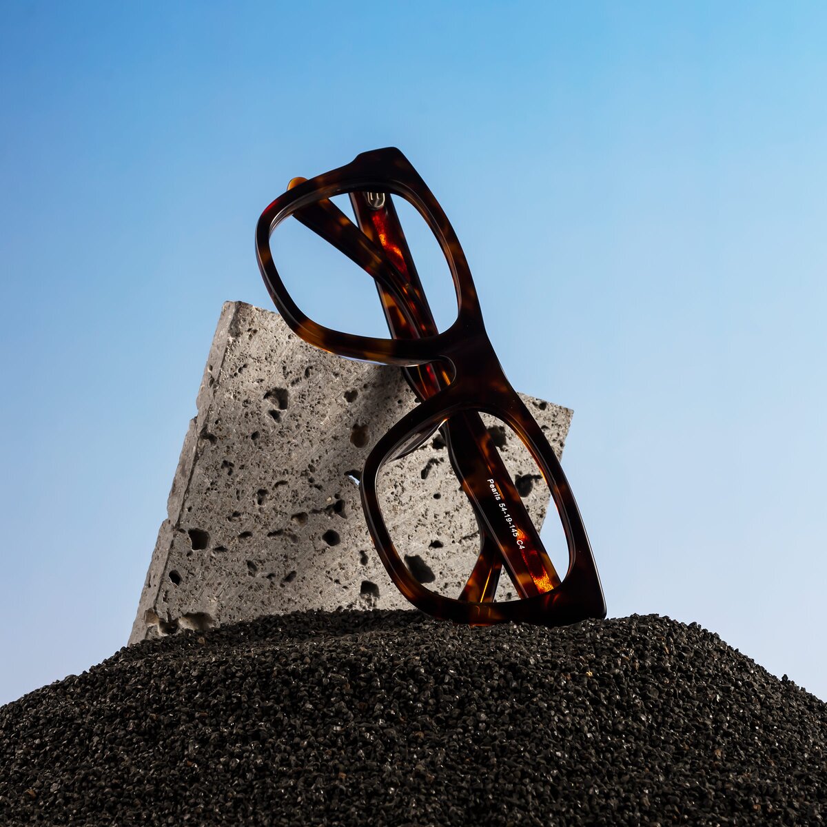 Tortoise Hipster Acetate Trapezoid Blue Light Glasses - Pearls