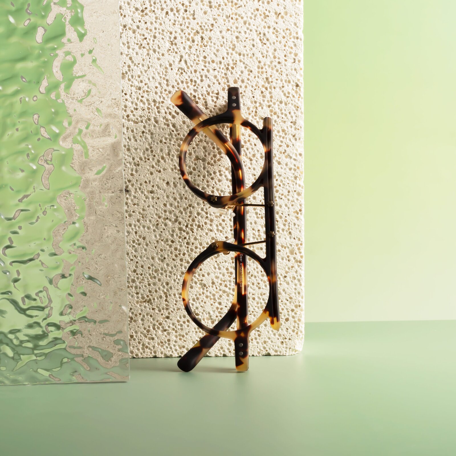 Sandstorm Tortoise Geek-Chic Acetate Round Blue Light Glasses - Deer