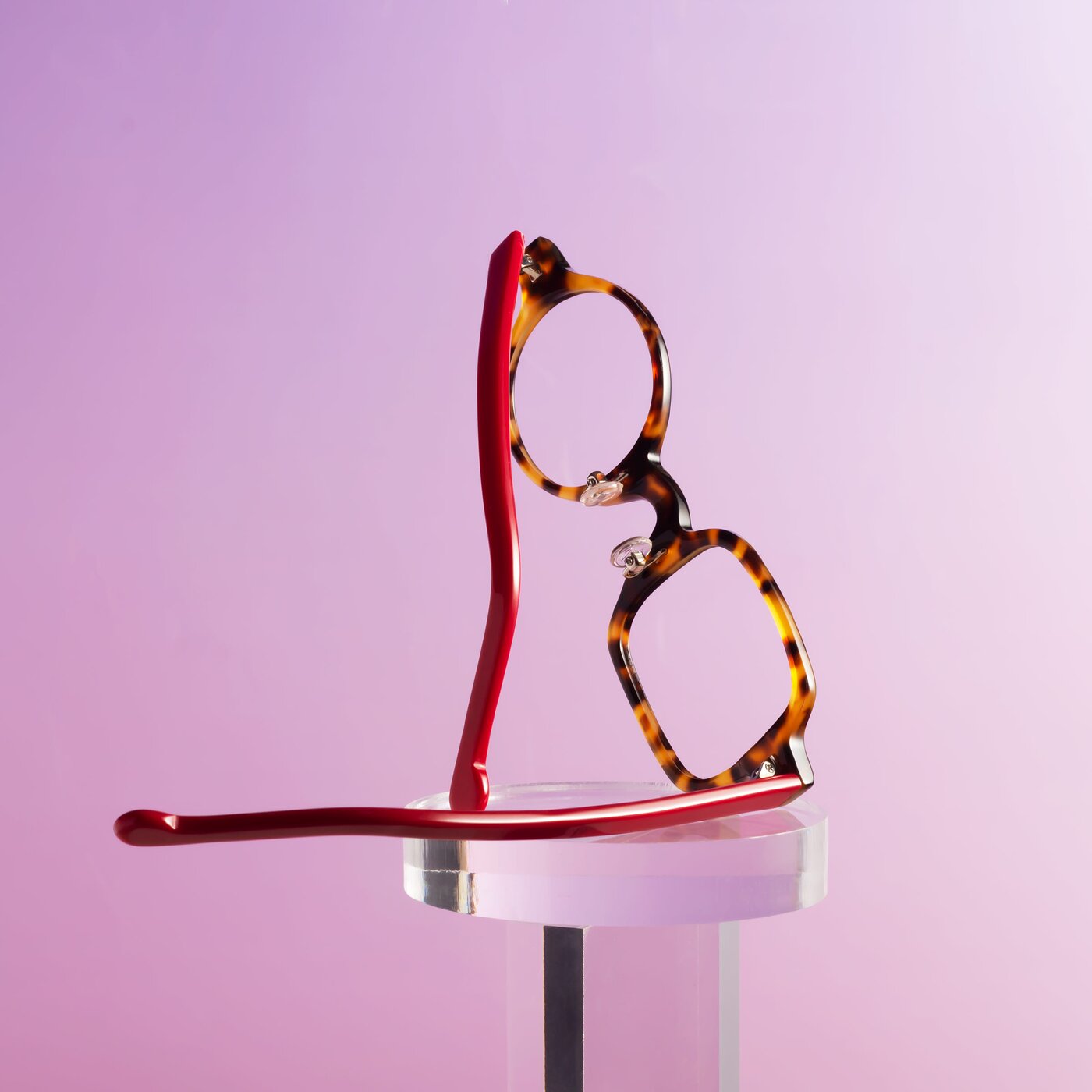 Tortoise Geek-Chic Round Square Eyeglasses - Singer