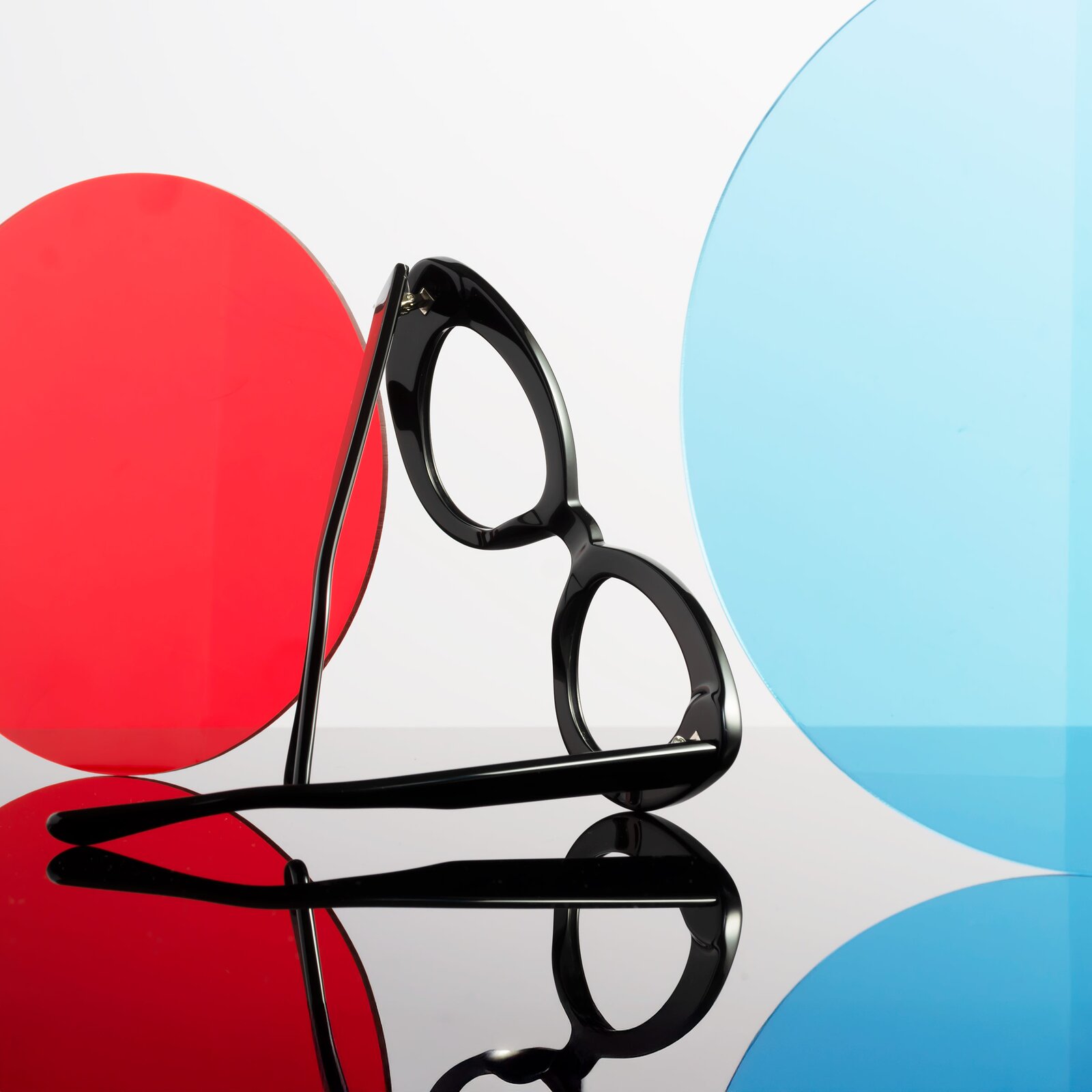 Black Thick Acetate Cat-Eye Eyeglasses - Moon