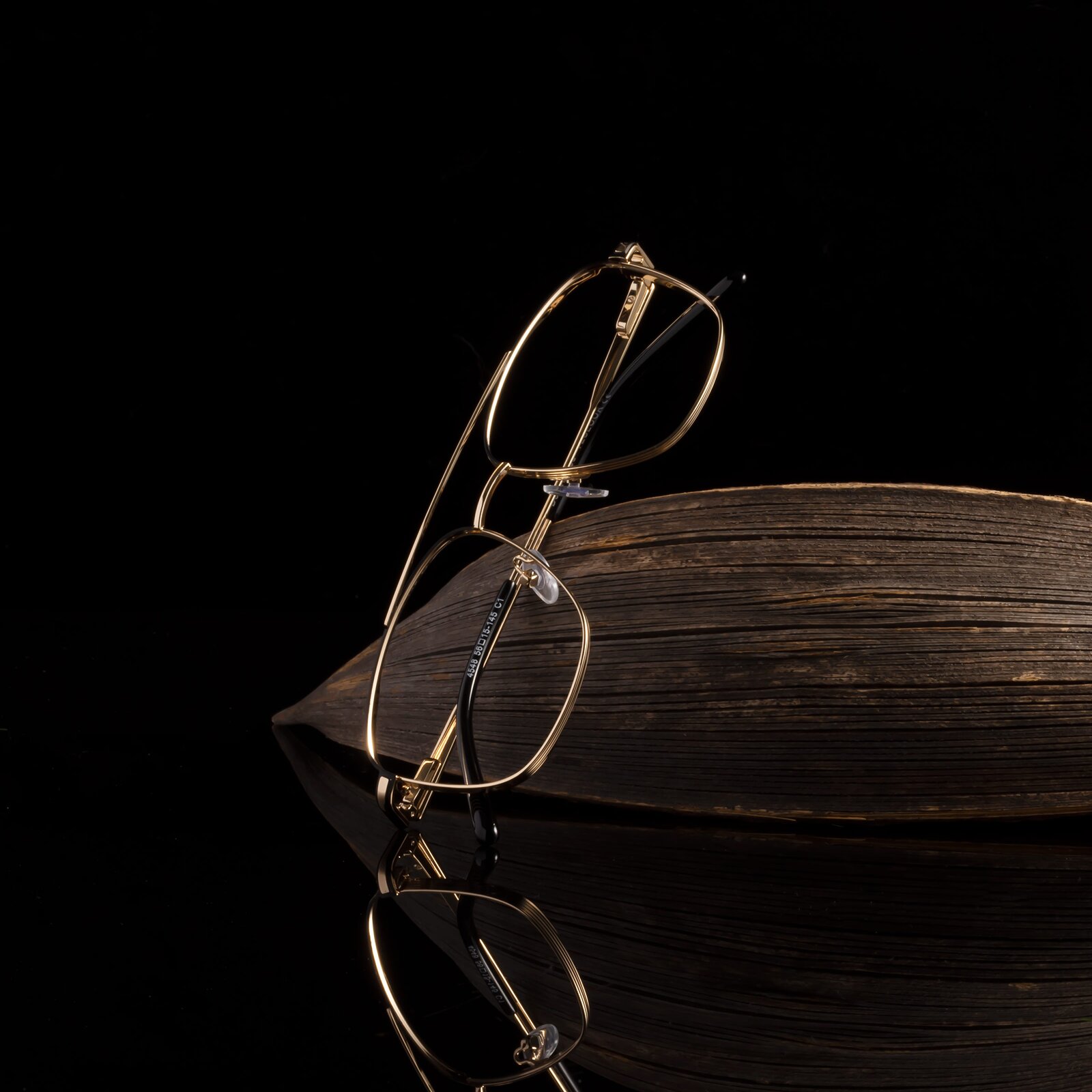 Gold/Black Grandpa Double Bridge Metal Eyeglasses - Determined