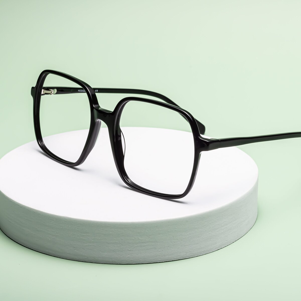 Black Oversized Lightweight Square Eyeglasses - O'malley
